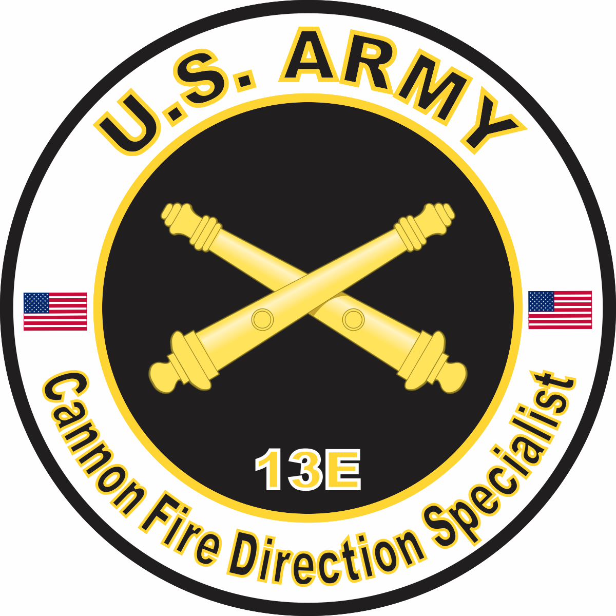 3.8 Inch U.S. Army MOS 13E Cannon Fire Direction Specialist - Walmart.com
