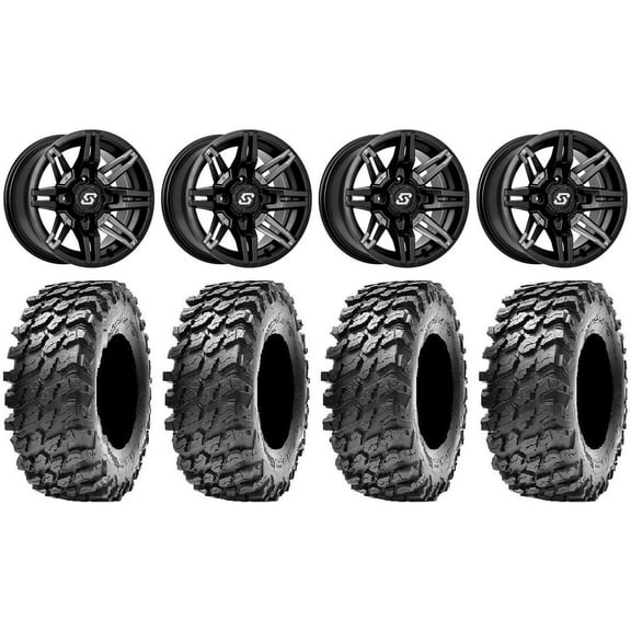 Fuel Runner 15" Wheels Black 32" Gripper T/R/K Tires Can-Am Commander ...