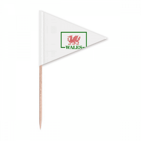 Dragon Flag Welsh Box Art Deco Fashion Toothpick Triangle Cupcake ...