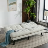 Mainstays Camden Cozy Futon, Cream Boucle Fabric, 72" - Walmart.com