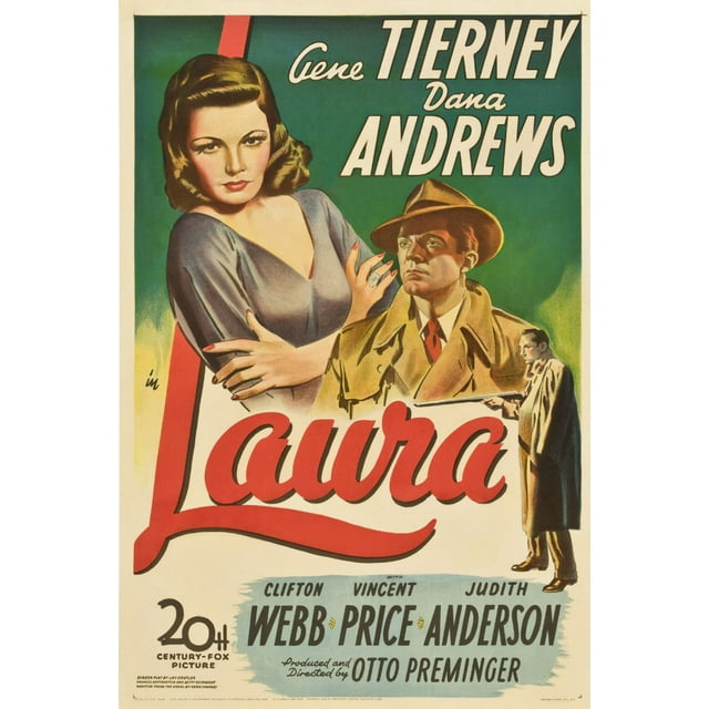 Laura Movie Poster 16x24 Poster Medium Art Poster 16x24 Unframed, Age ...