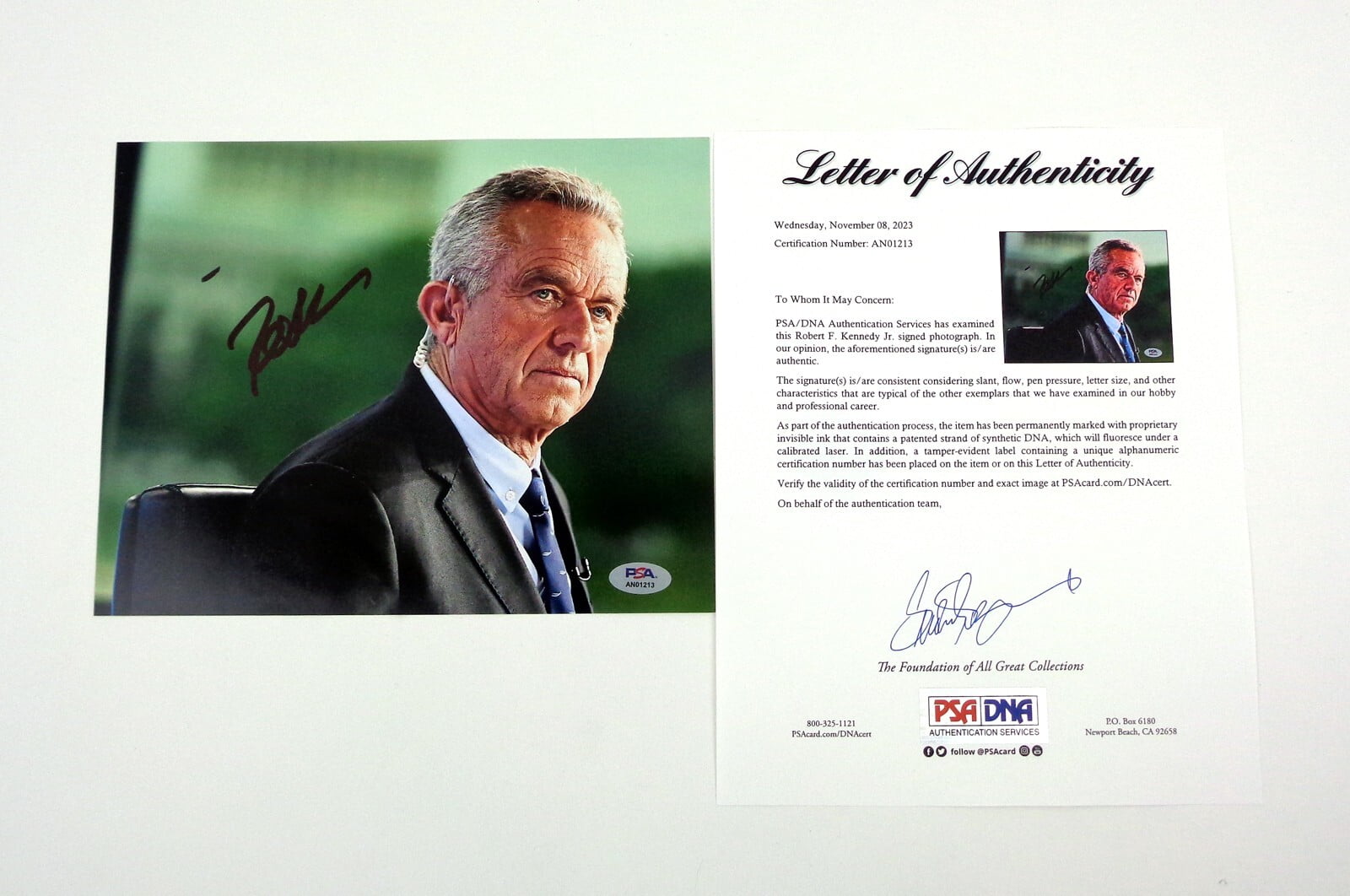 Robert F Kennedy Jr RFK Jr Signed Autograph 8x10 Photo PSA/DNA COA A ...