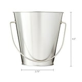 Way To Celebrate Silver Tin Pail with Handle 4.5 Inch Diameter Small ...