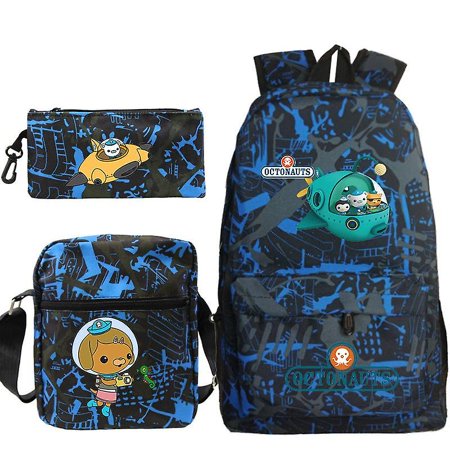 3pcs/set The Octonauts School Bag Anime Printed Satchel Backpack With ...