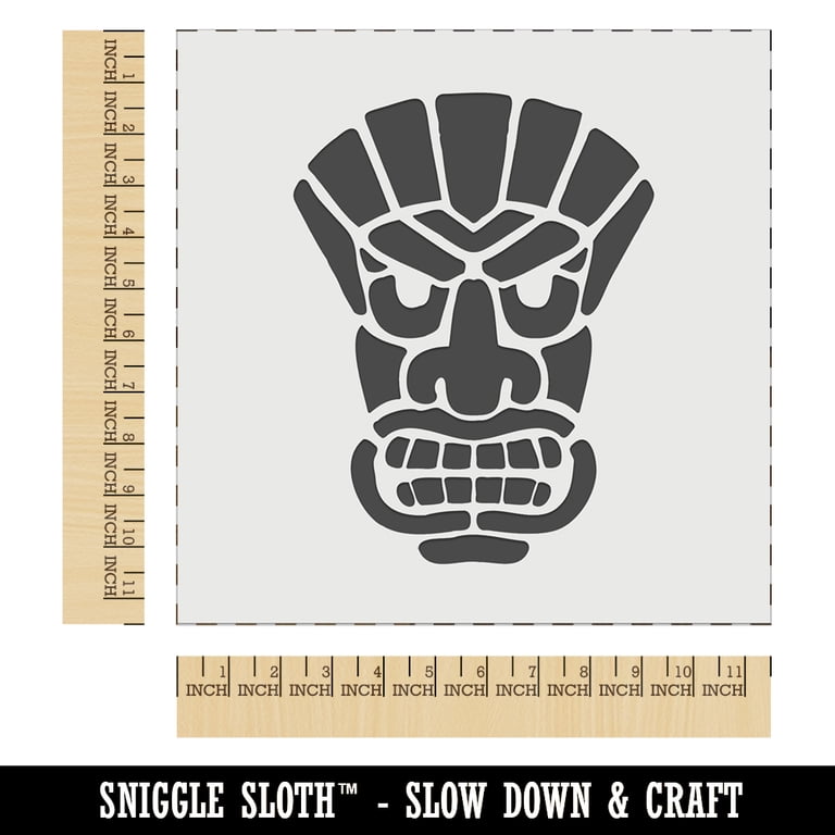 Tiki Head Stencil