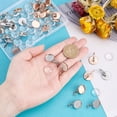 1Box DIY Flat Round Leverback Earring Making Kit Dome Transparent Glass ...