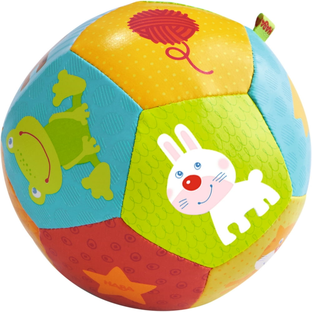 HABA Baby Ball Animal Friends 4.5" for Babies 6 Months and Up - Walmart ...