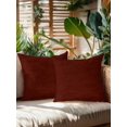 Minimalist Dark Red Outdoor Throw Pillows with Inserts Set of 2, 16