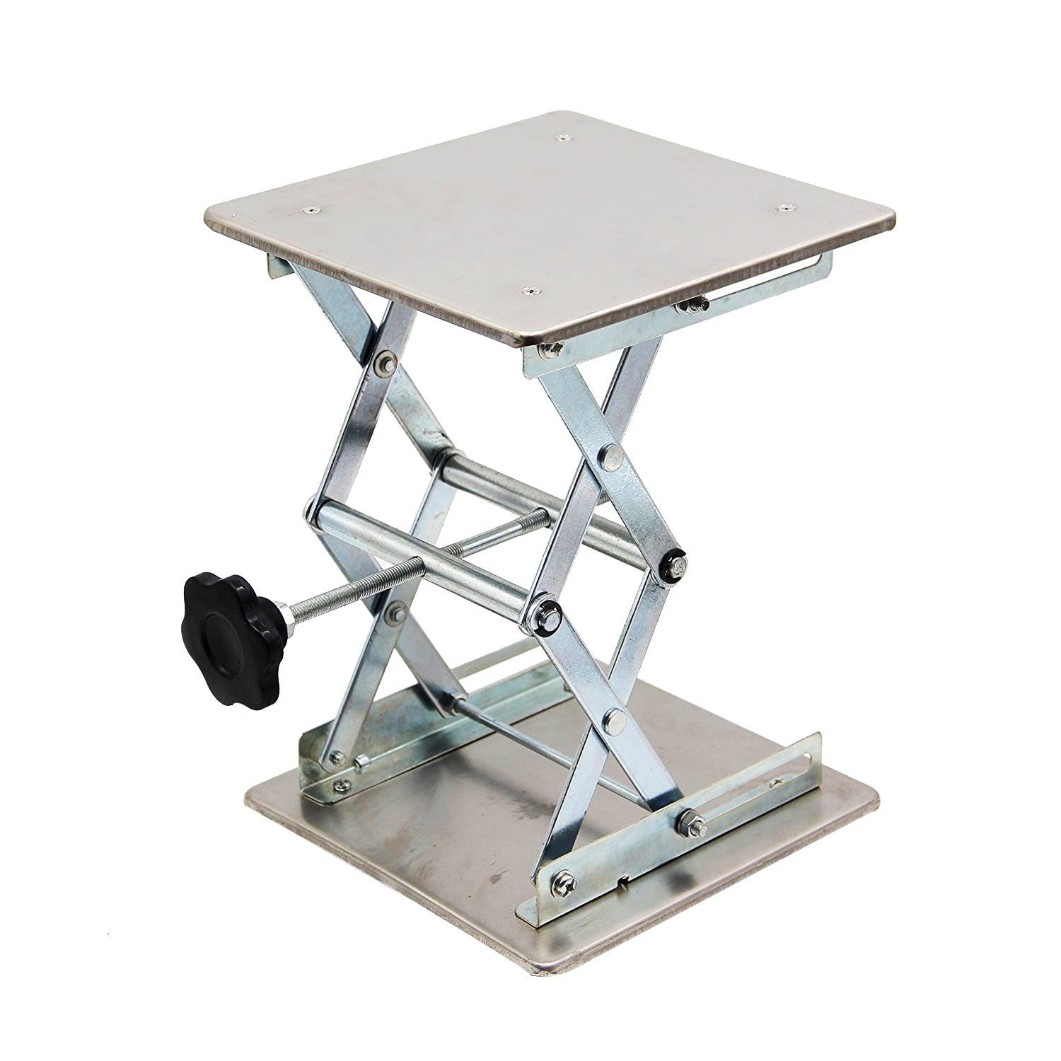 HFS(R) 4" x 4" 100mm Stainless Steel Lab Jack Scissor Stand Load ...