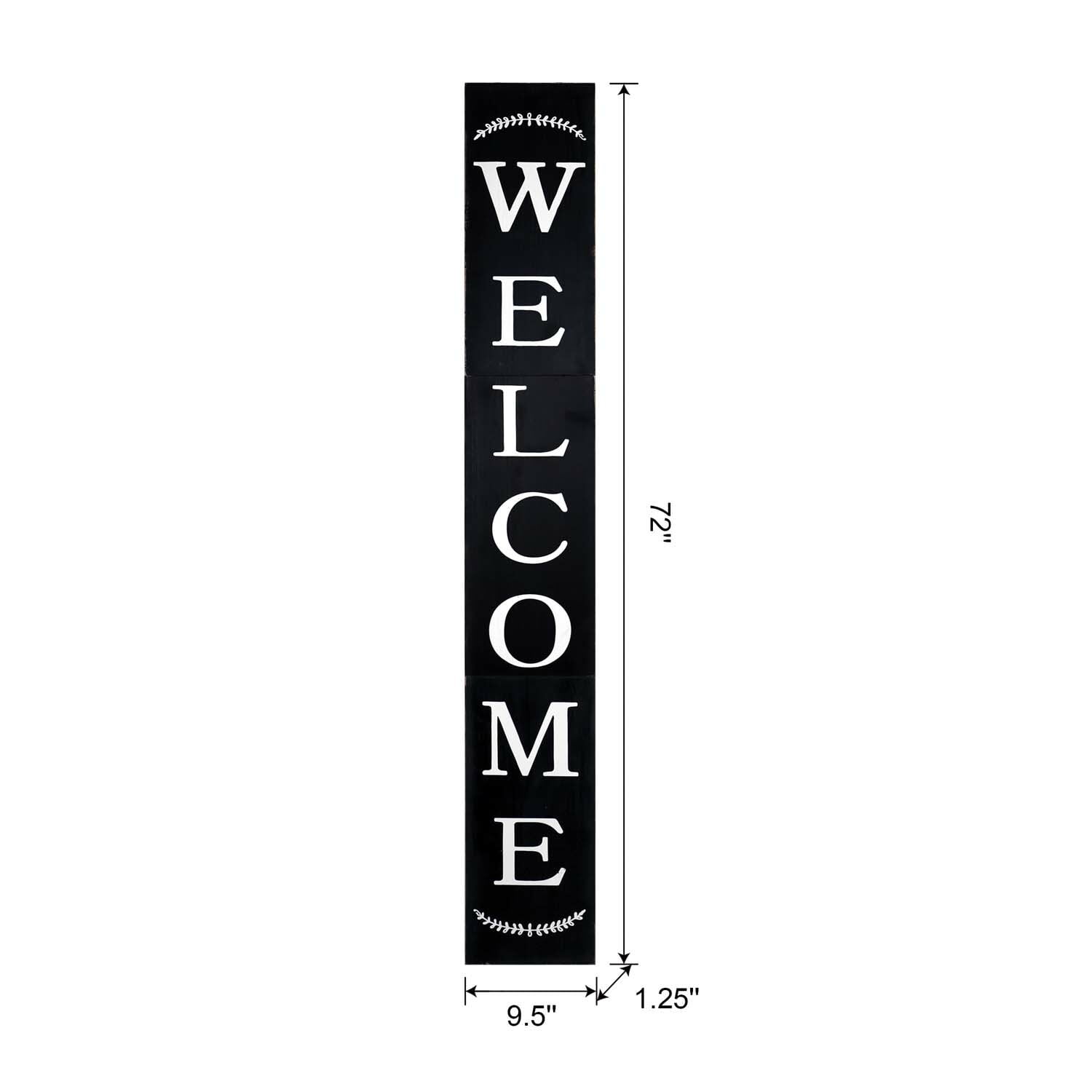 Modern Farmhouse Welcome Porch Sign 72in Black - Walmart.com