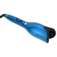 Automatic Curling Iron Wand Led Temperature Display Timer Blue Curling Iron 110240veu Plug