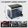 SIMZLIFE 12V Portable Refrigerator, 53QT 50L Car Cooler Freezer ...