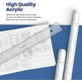 Pacific Arc - 12 Inch Ruler Clear Plastic, Graduations in Inches and ...