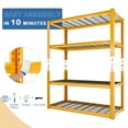 REIBII Large 40" Steel Garage Shelving, Heavy Duty Adjustable Storage ...