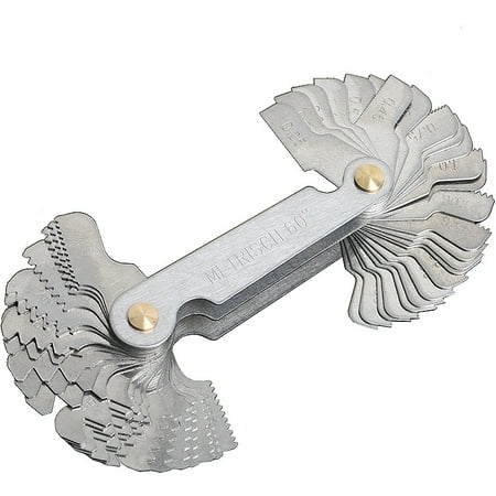 HUSERYT Thread Comb, Metric Thread Gauge 58 Blades Set Screw Pitch ...