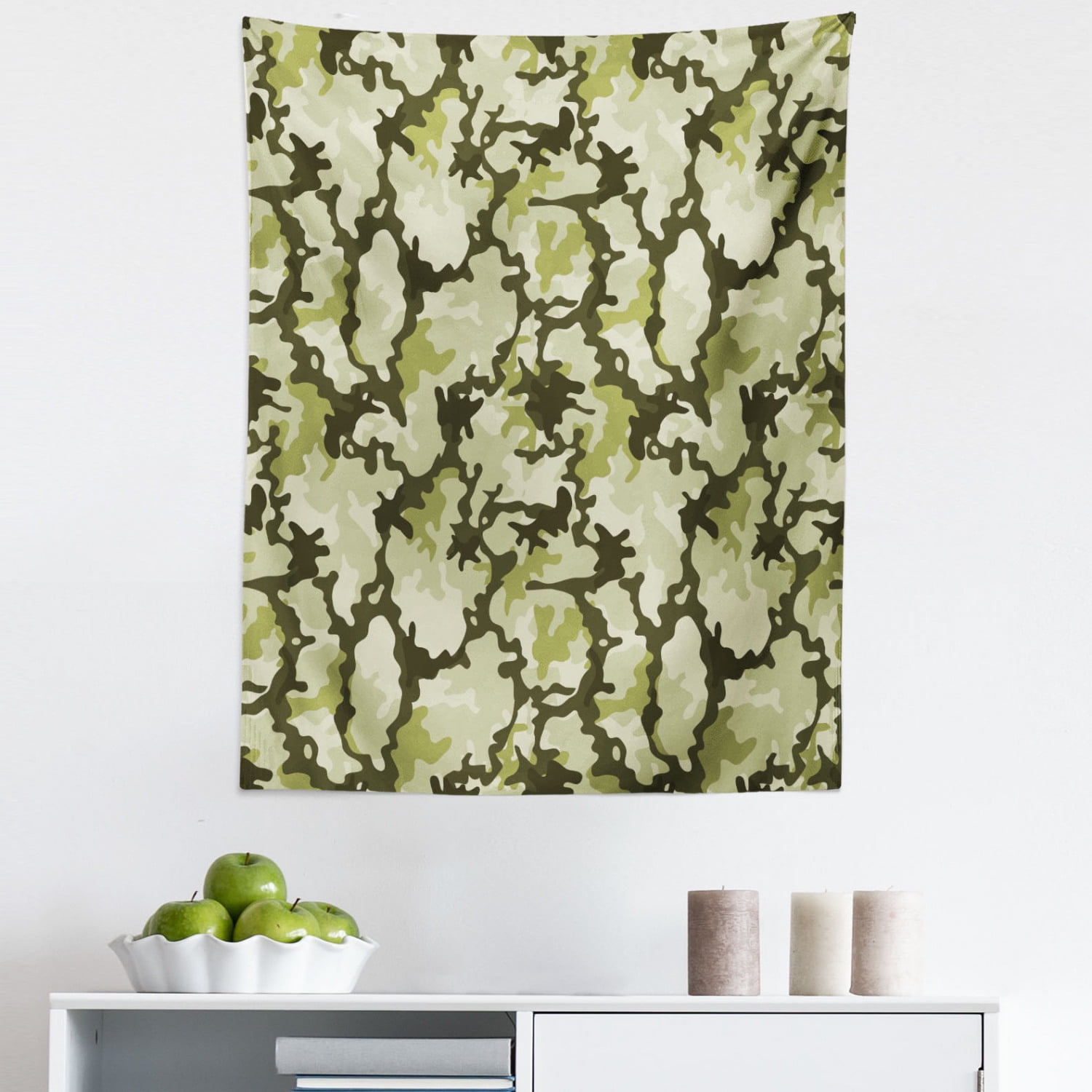 Green Tapestry, Pattern in Green Shades Background Woodland Wild Nature ...