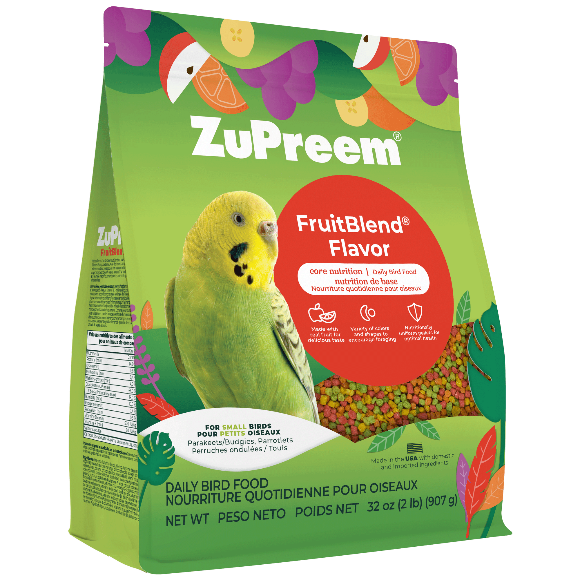Click here for Zupreem Fruitblend Flavor Food For Small Birds 907... prices