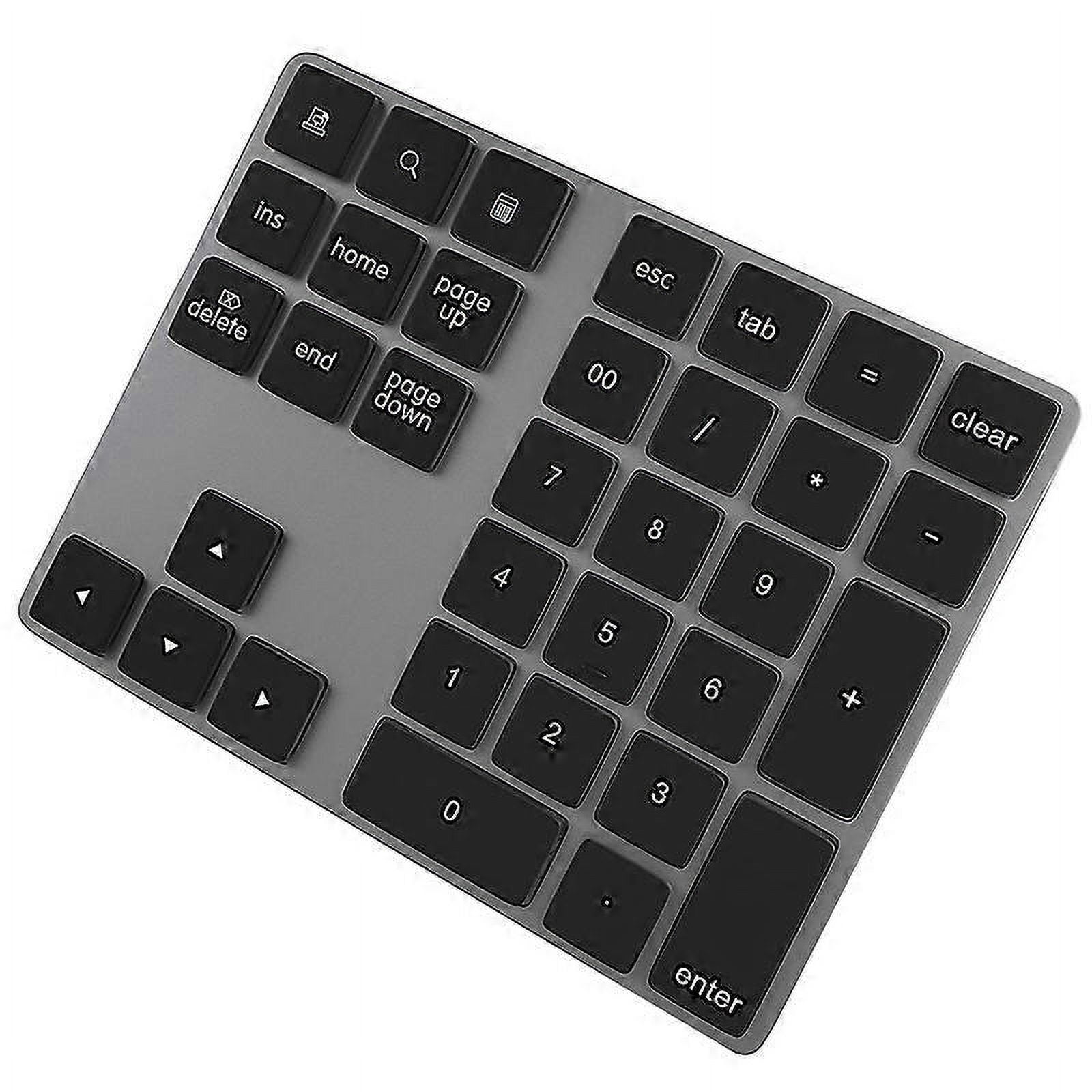 Teclado numérico Bluetooth, teclado numérico externo inalámbrico de 34 ...