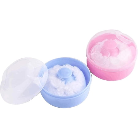 2pcs Baby Powder Puff Box, Fluffy Body After-bath Powder Case, Talcum ...