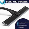 Shower Squeegee, 12-Inch Matte Black Squeegee, All-Purpose Stainless ...