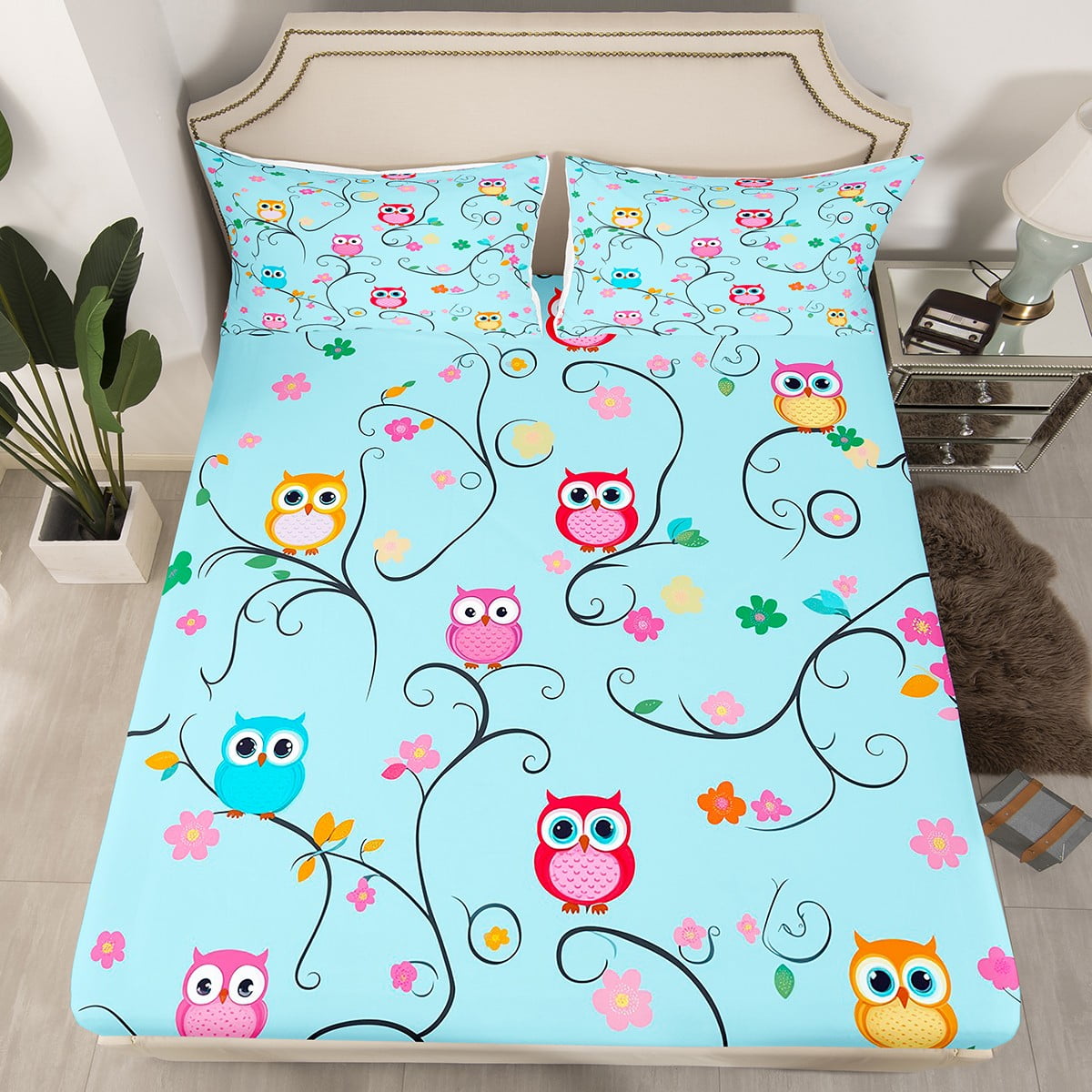Click here for Yst Owl Bed Sheets For Kids Boys Girls Teens Twin... prices