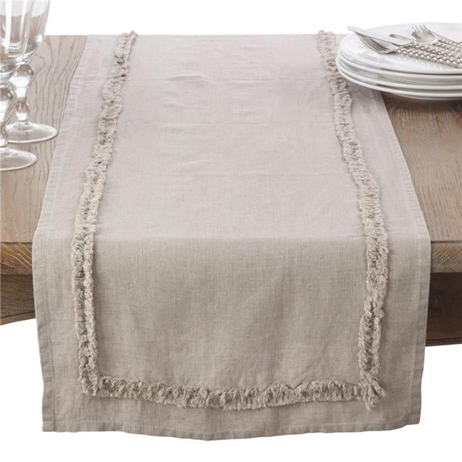 Saro Lifestyle 13026.N1672B 16 x 72 in. Rectangular Ruffled Design Trim ...