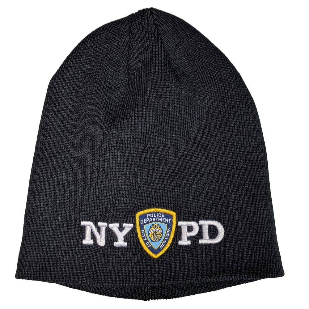 NYPD No Fold Winter Hat Beanie Skull Cap Officially Licensed Navy Blue ...