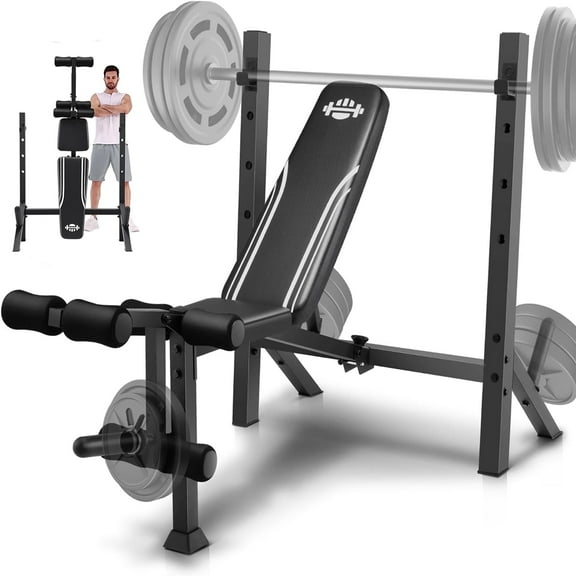 K KiNGKANG Adjustable Weight Bench, Foldable Incline Decline Workout ...