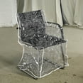 Full-size Plastic Dining Chair Cover Transparent Chair Cover Protective ...