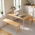 39.3'' Bamboo Dining Bench, Farmhouse Kitchen Table Bench, Kitchen ...
