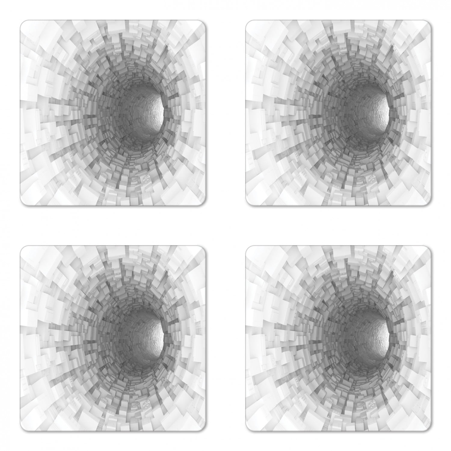 Outer Space Coaster Set of 4, Turning Tunnel Inside Endless Hole ...