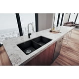 Blanco PRECIS Equal Double Bowl SILGRANIT Sink White - Walmart.com