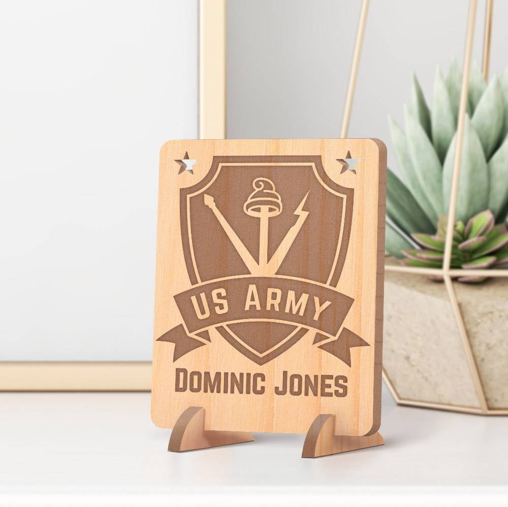 Personalized US Army Military Wooden Gift Card with Name - Walmart.com