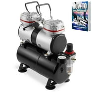 Master Airbrush Portable Compressor Kit, 1/5 HP Cool Runner II with ...