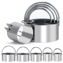 Biscuit Cutter Set Round Cookie Cutters with Handle 5 Pieces Stainless ...