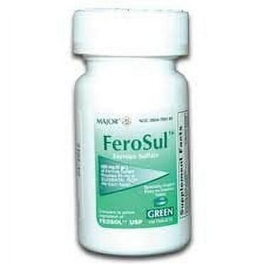 Major Ferosul Tablets, 325 mg, Green, 100 Count - Walmart.com