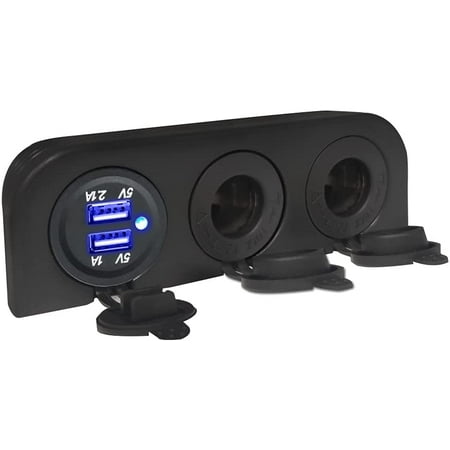 IZTOSS 12-24V Marine DC 12V Power Socket + DC Digital Voltmeter+Dual ...