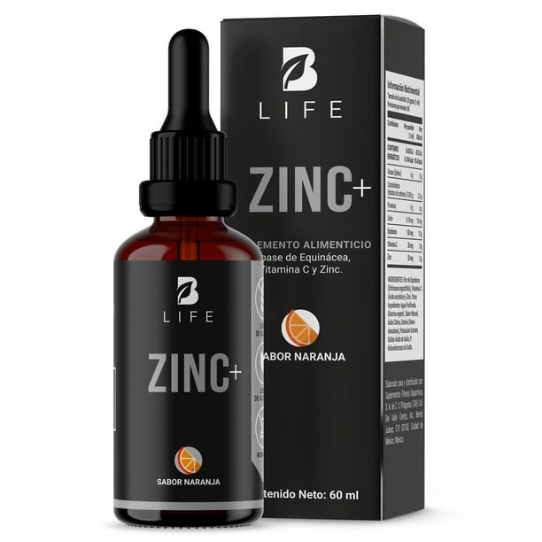Zinc Liquido De 60 Tomas Con Vitamina C Y Echinacea. B Life BLIFE GOTAS ...