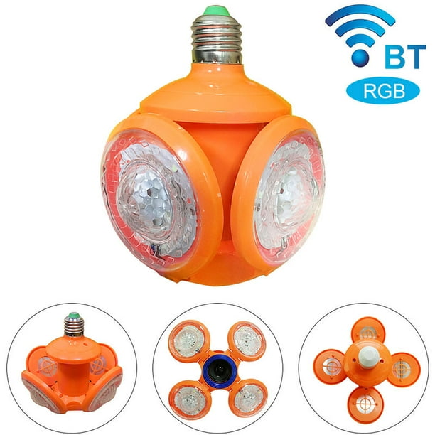 Deformable Football UFO Lamp RGB with Smart BT Speaker E27 Folding LED ...