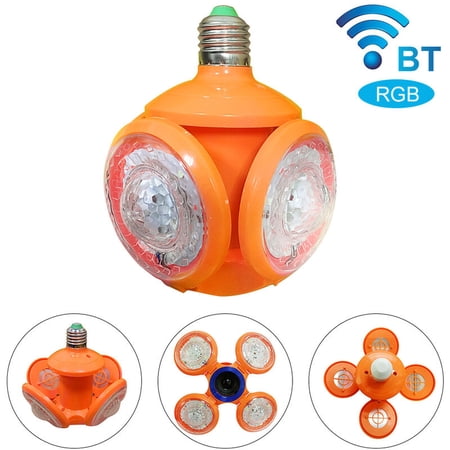 Deformable Football UFO Lamp RGB with Smart BT Speaker E27 Folding LED ...