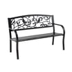 50-inch Hummingbird Black Metal Garden Bench - Walmart.com
