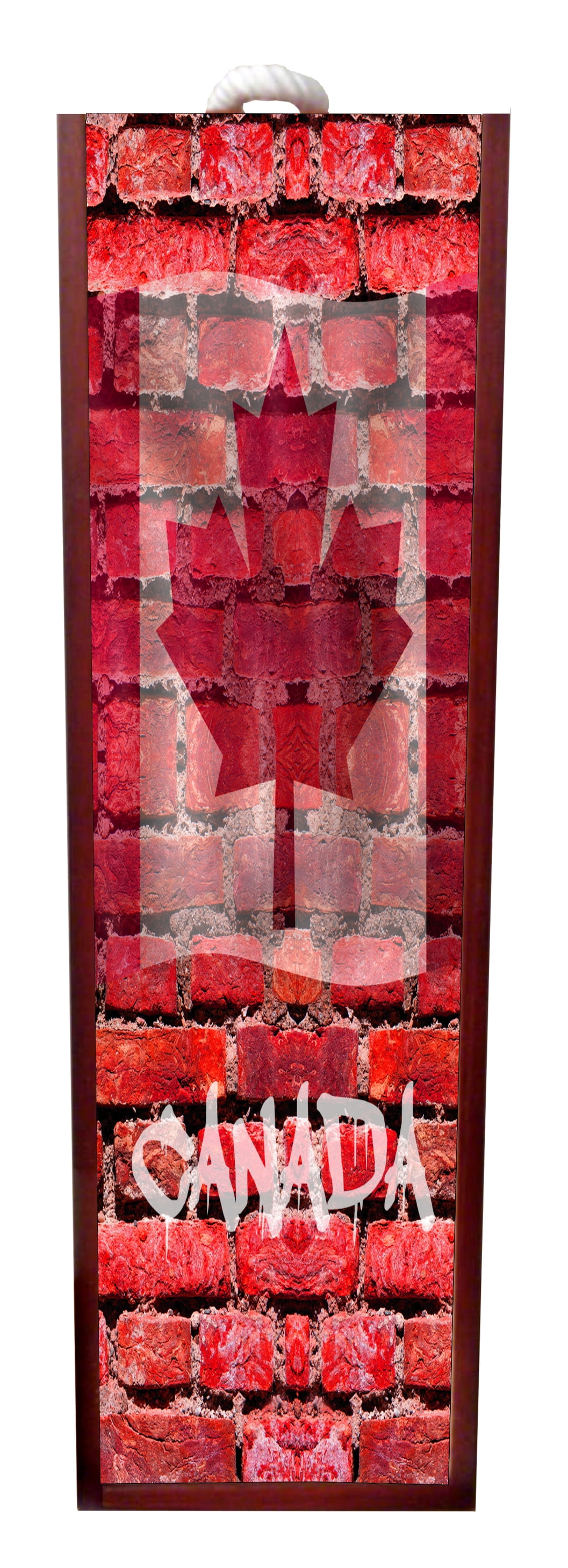 Flag Canada - Canadian Flag Brick Wall Print Design Wine Box Rosewood ...