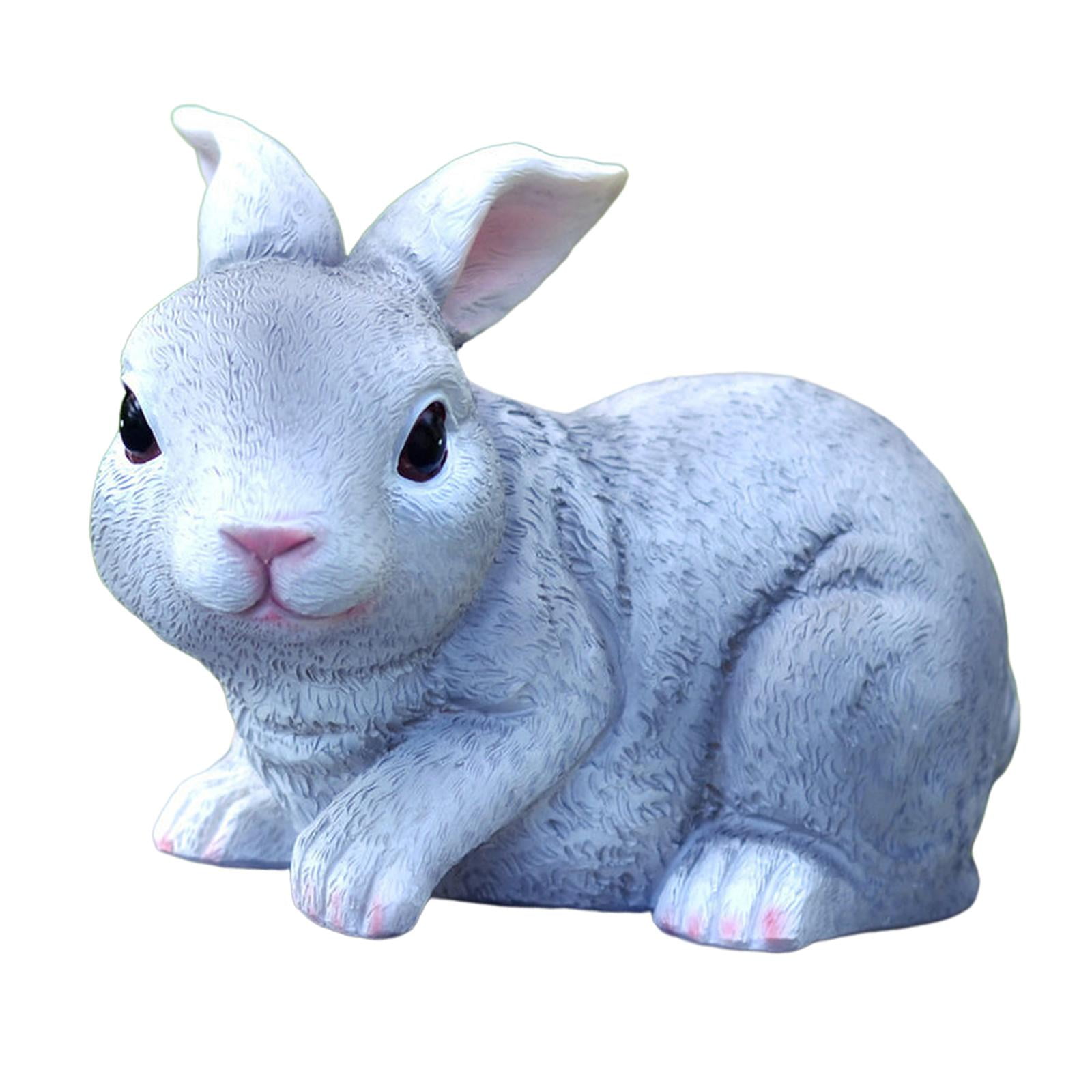 Rabbit Rabbits Yard Garden Statues Figures Easter , gray 7.4x 4.5x5inch ...