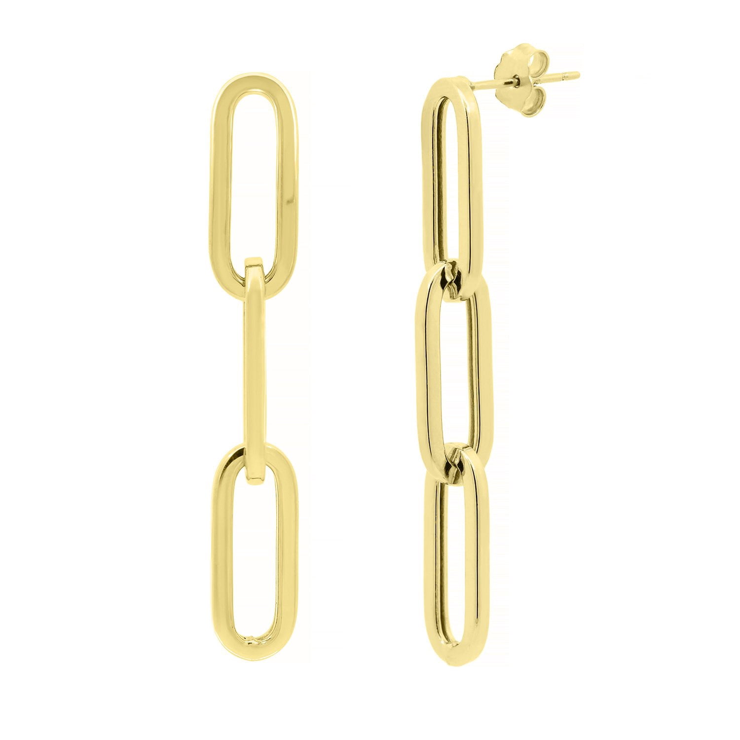 Paperclip Dangle Earrings in 14K Gold - Samsclub.com