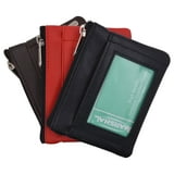 Genuine Leather Coin Change Purse With Front ID Window & Key Ring 710 ...