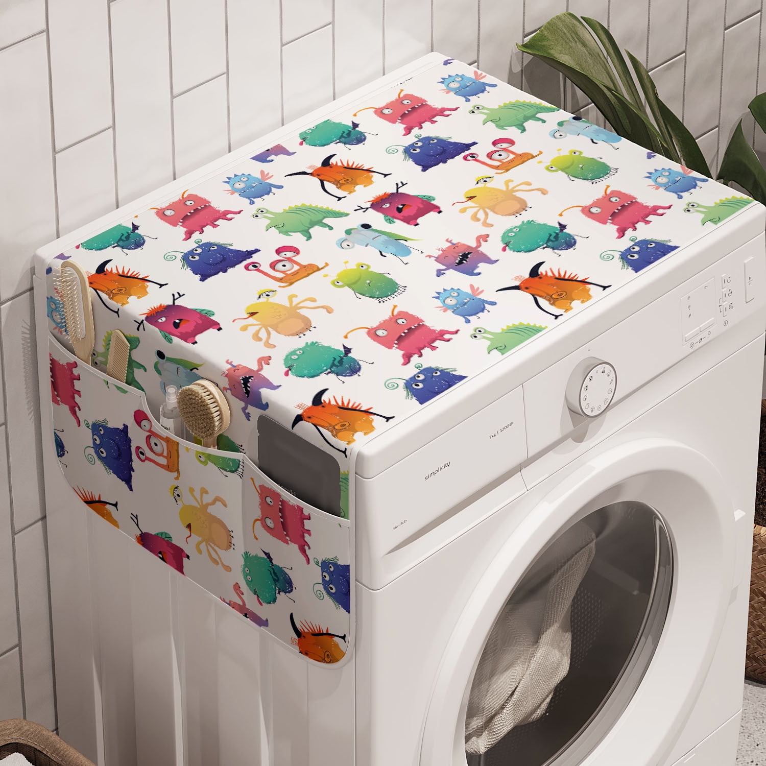 Childish Washing Machine Organizer, Colorful Cartoon Characters ...