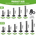 1220PCS #8#10 Black Self Tapping Screws,410 Stainless Steel Self ...