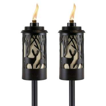 TIKI Brand 9 inch Accessory Metal Torch Stand Cast Iron Black - Walmart.com