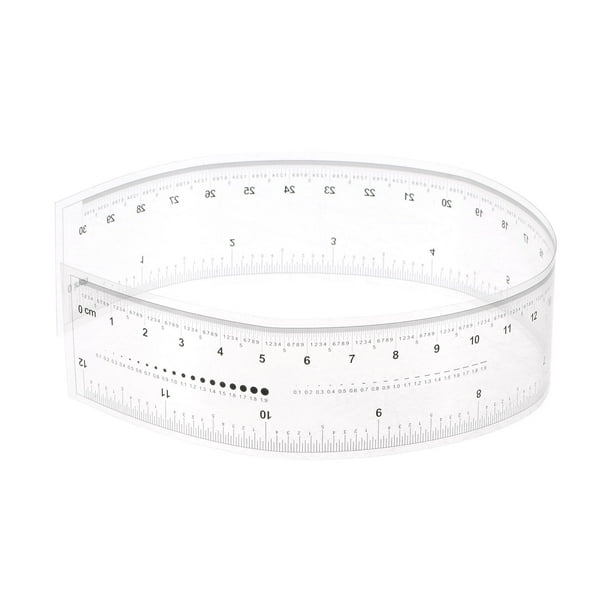 Flexible Ruler 12 Inch 0.1mm Scale PET Plastic Film Straight Ruler ...