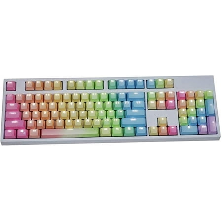 Keycap Cherry MX Rainbow Gradient Keycaps Double-Shot Shine-Through ...